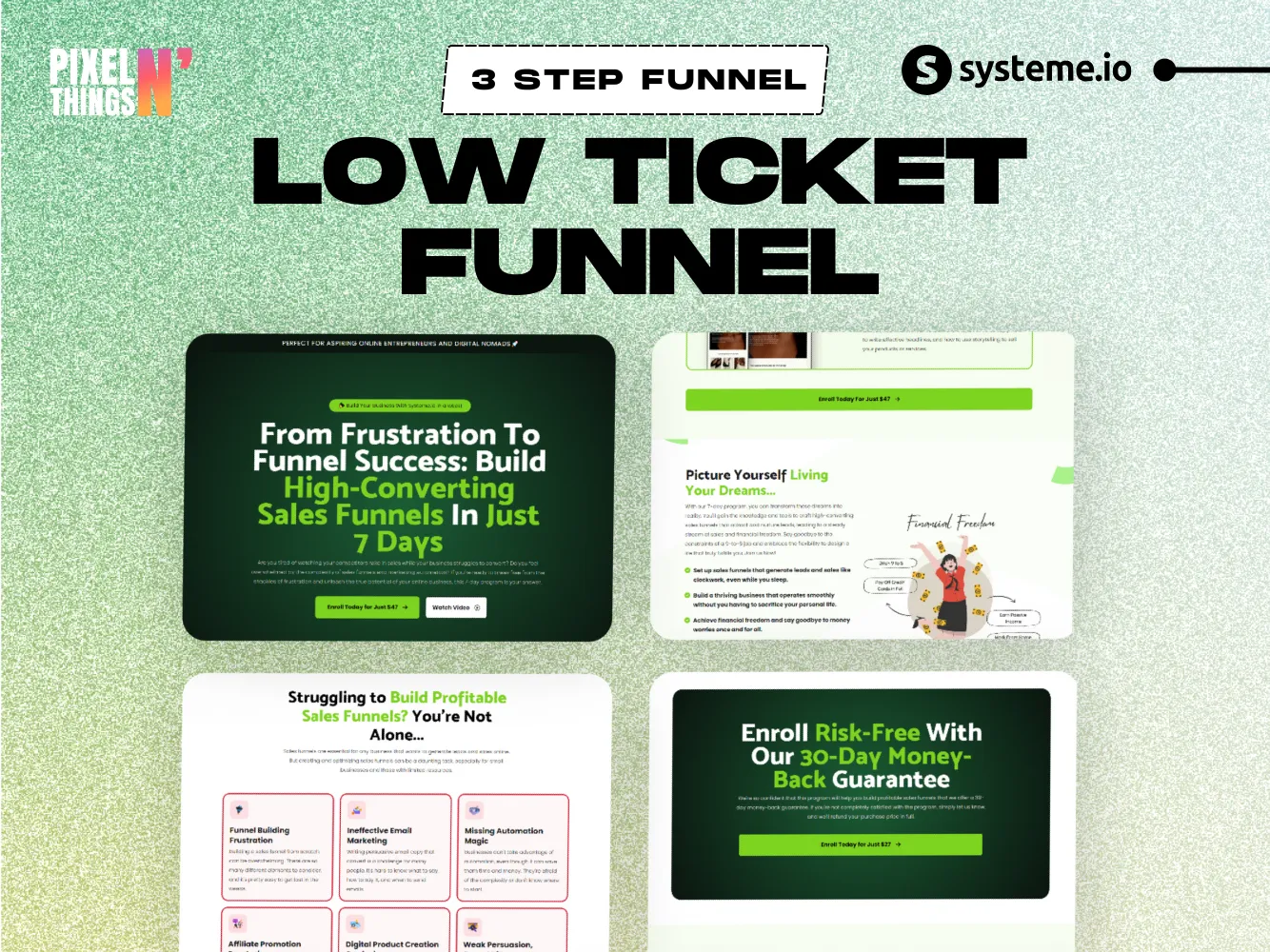 Systeme.io Done-For-You Low-Ticket Sales Funnel | 3-Step Funnel ...