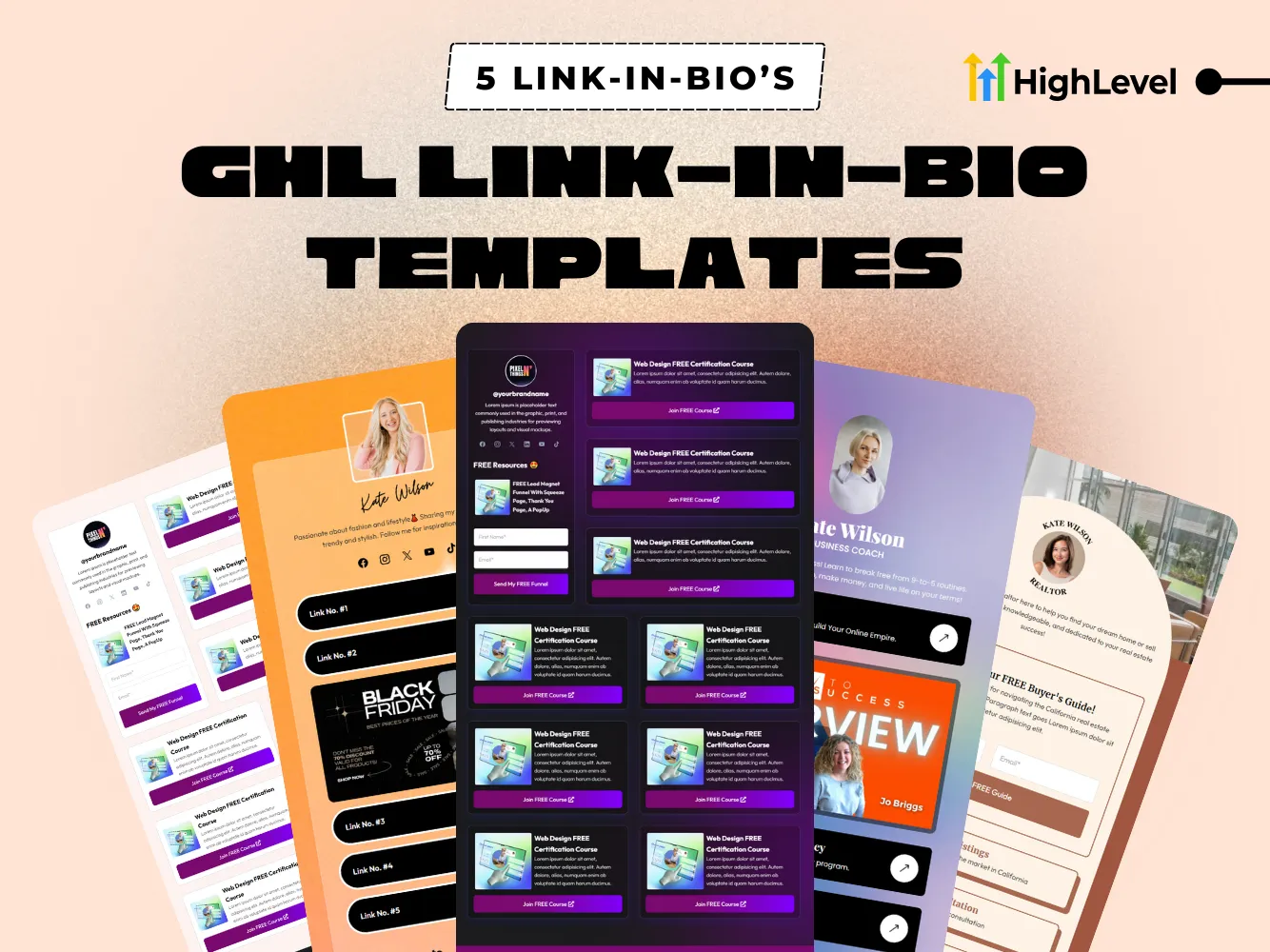 GoHighLevel Link In Bio Templates | 5 Stan Store-Inspired Bio Pages for ...