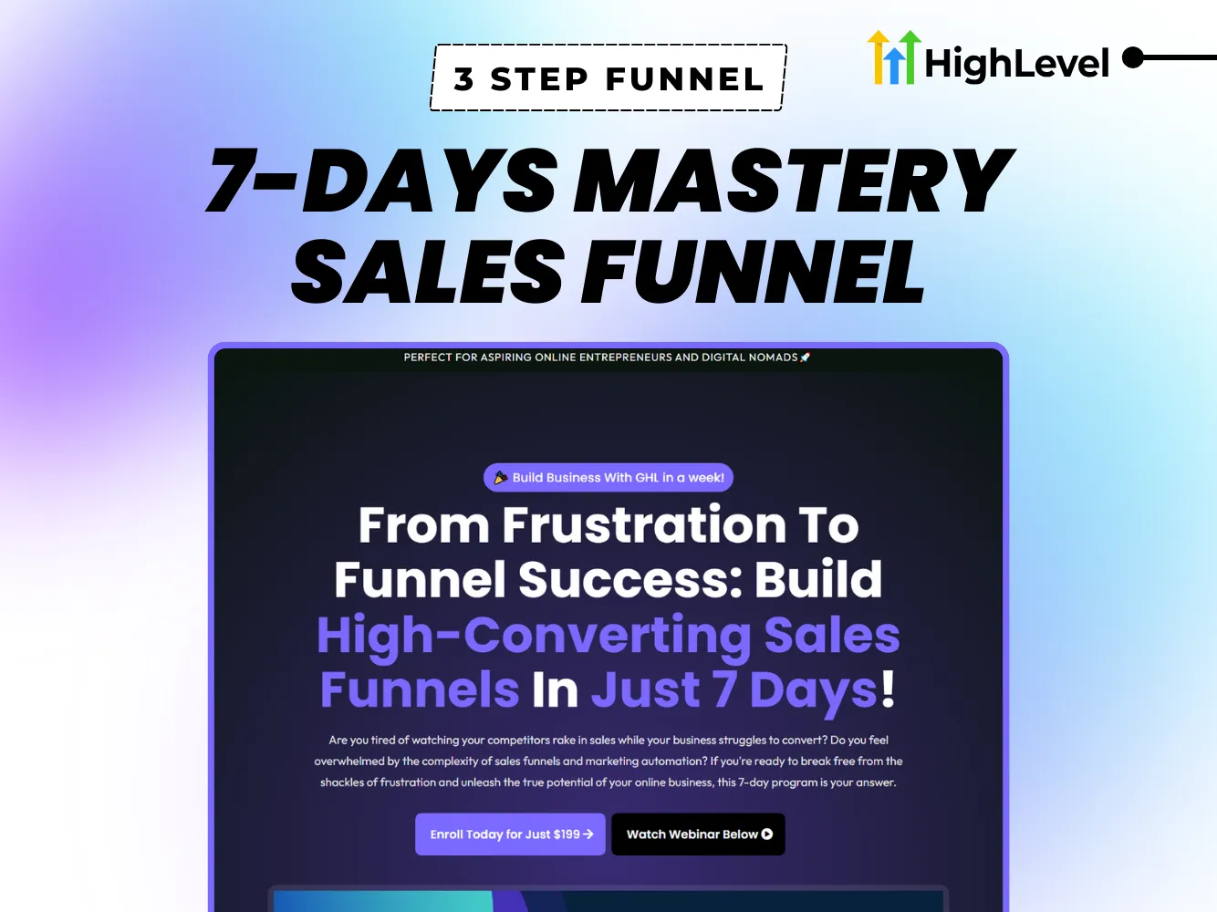 GoHighLevel Sales Funnel Template | 7-Day Mastery System (DFY Low ...